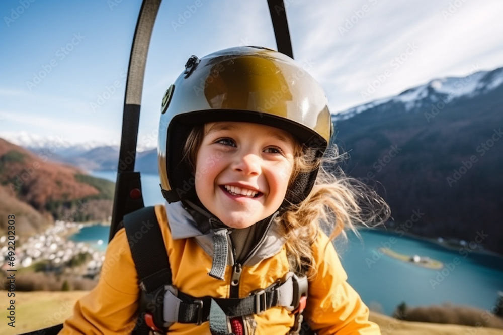 medium shot portrait photography of a pleased child girl that is ...