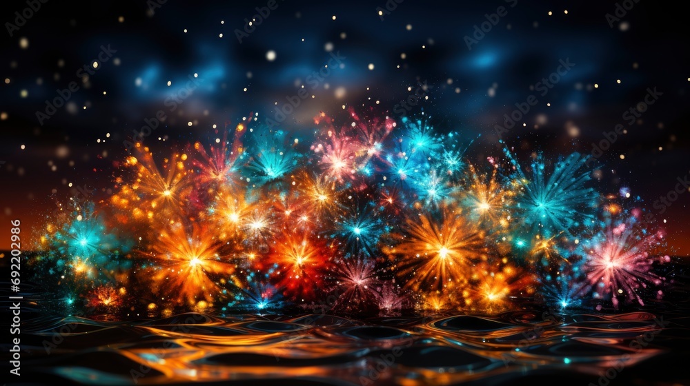 Fire Work Night , Background HD, Illustrations Stock Illustration ...