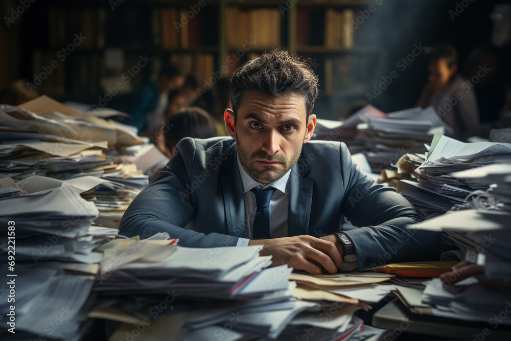 Stress at work. heavy workloads, tight deadlines, and demanding ...