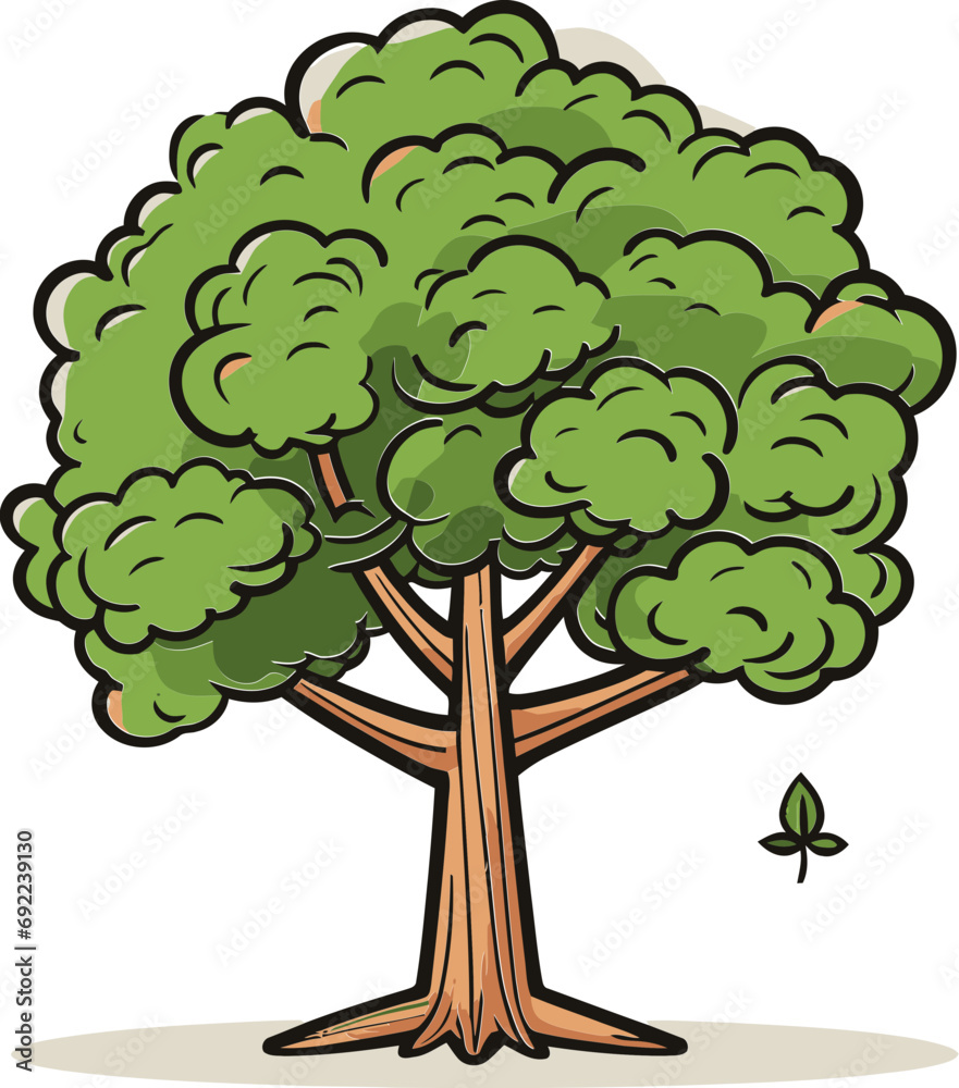 Rustic Rendezvous Hand-Drawn Tree Vector GatheringWhispering Woodscape ...