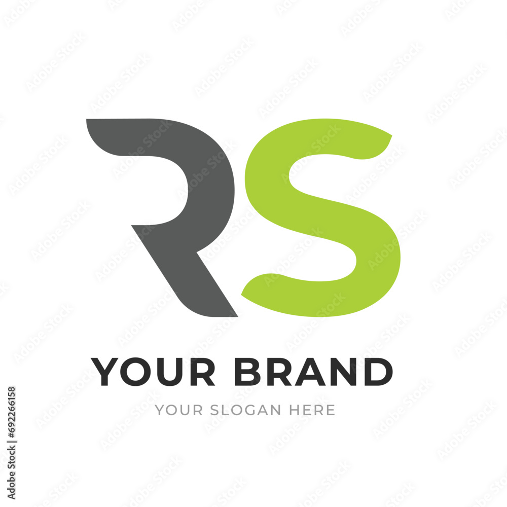 Set of Letter RS, SR, R, S Logo Design Collection, Initial Monogram ...