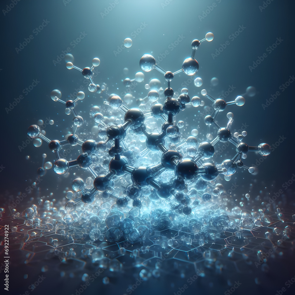 molecules of water, evaporation of water, chemical reaction, reacción ...