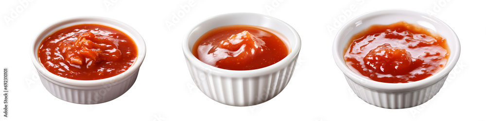 bowl of barbeque sauce set isolated on transparent background - Design ...