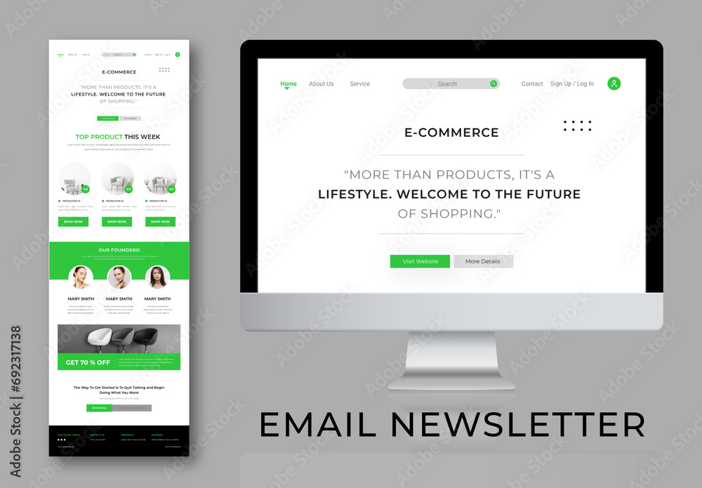 Business Promotion Email Newsletter Stock Template | Adobe Stock