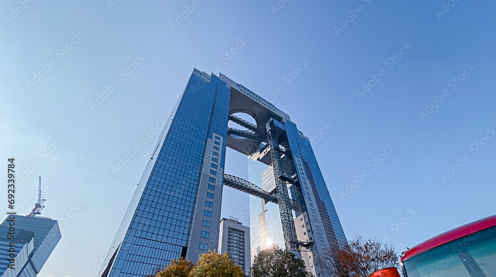 Modern office buildings and hotels Amidst the beautiful scenery of the ...