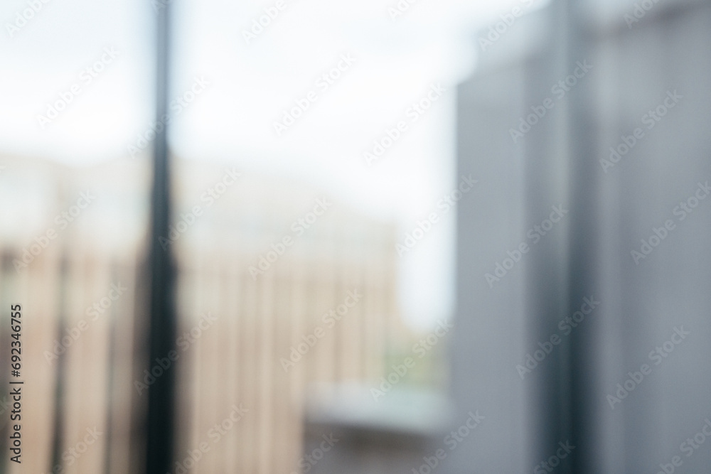 Beautiful blurred background of a light modern office with beautiful ...