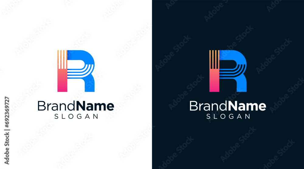 Letter R logo design for various types of businesses and company ...