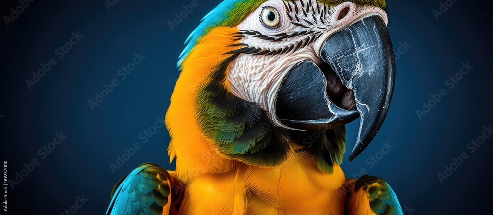 The blue-and-yellow macaw, also called the blue-and-gold macaw, is a ...