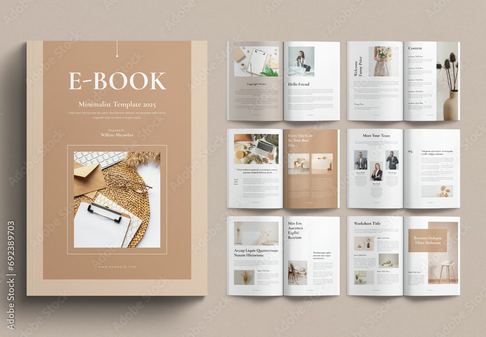 Ebook Template Design Layout Stock Template | Adobe Stock