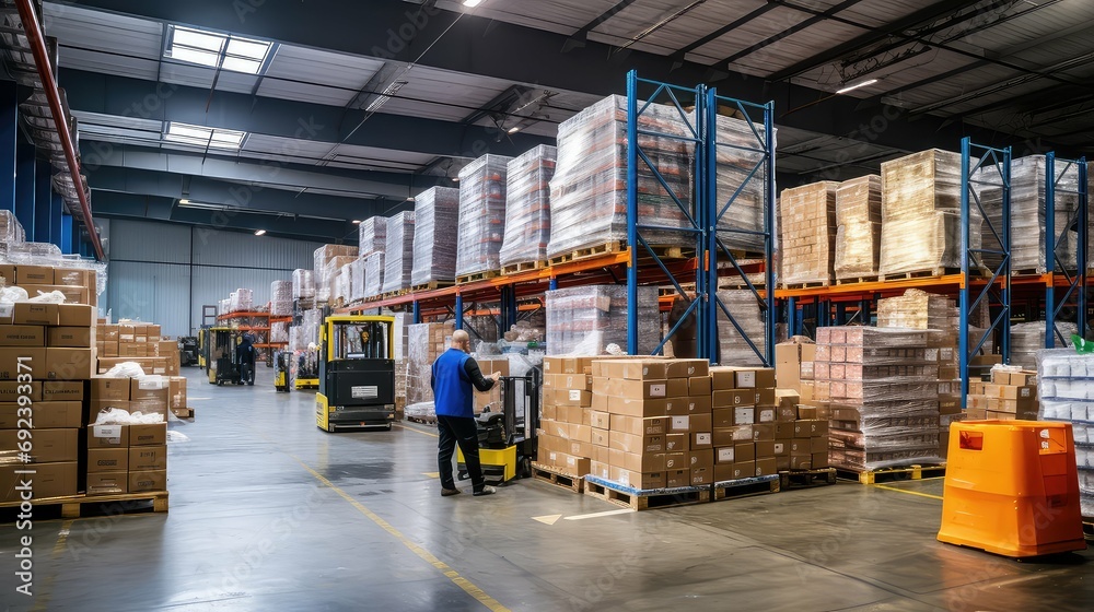 distribution storage warehouse background illustration supply facility ...