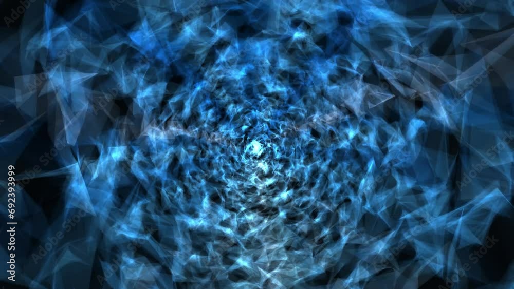 Abstract background with animation of evenly spreading light blue magic ...