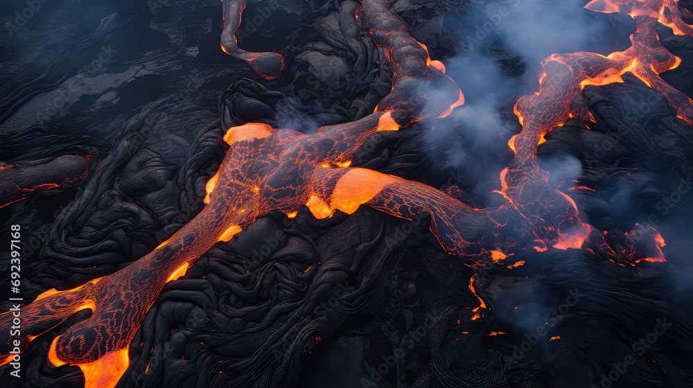 geology lava plateau landscape illustration basalt formation, erosion ...