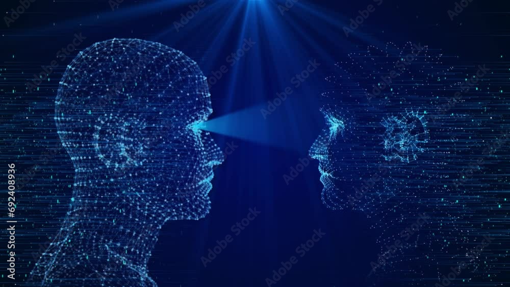 Man 3D virtual personality Facial Recognition System concept. Face ...