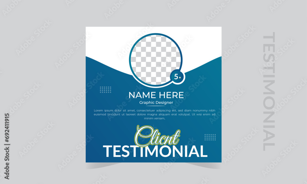 vector file editable testimonial client review template with 5 star ...