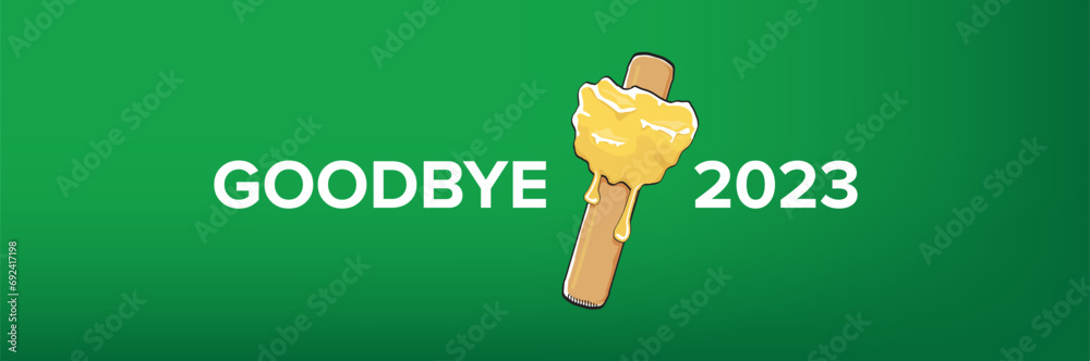 vector goodbye 2023 hello 2024 year vector concept illustration with ...