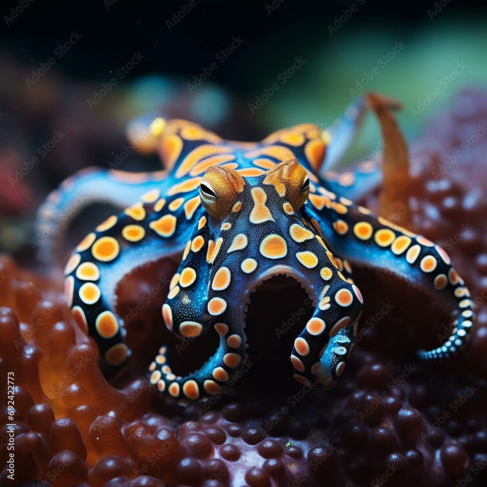 Blue-ringed octopus. The Deadly Blue Ringed Octopus, hapalochlaena ...