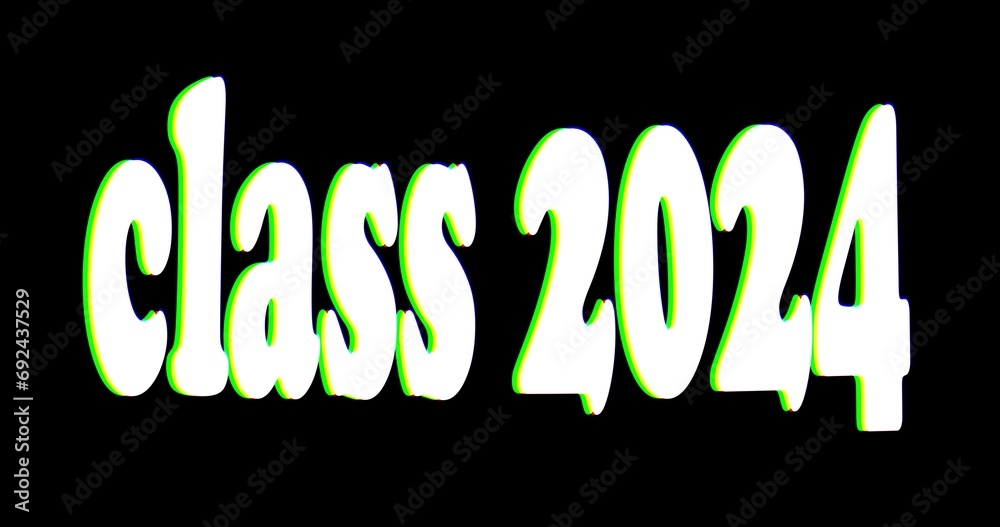 Class of 2024. Template for graduation design, party Stock Illustration ...