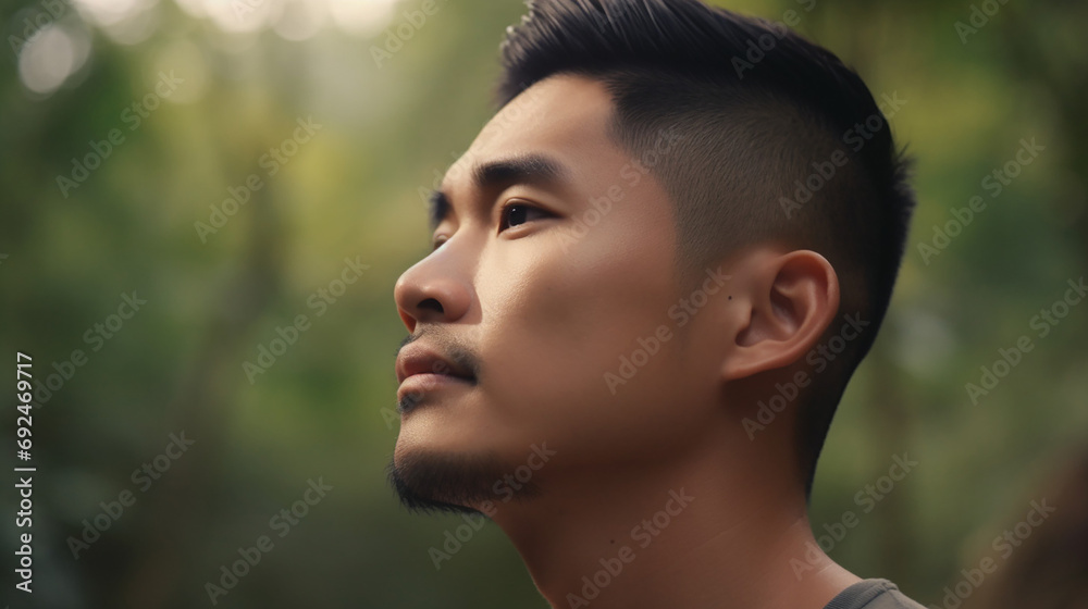 Handsome asian male profile picture with a trust and inspired ...