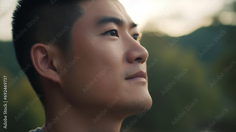 Handsome asian male profile picture with a trust and inspired ...