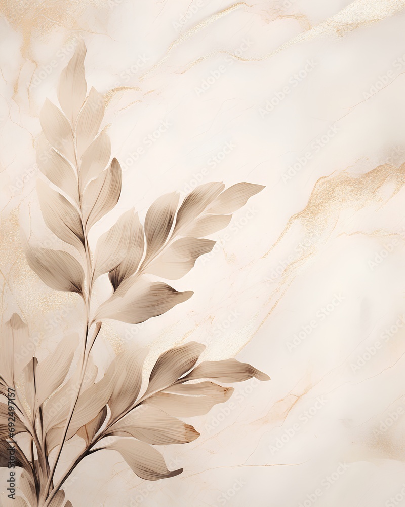 Aesthetic background featuring plant, perfect for an elegant social ...