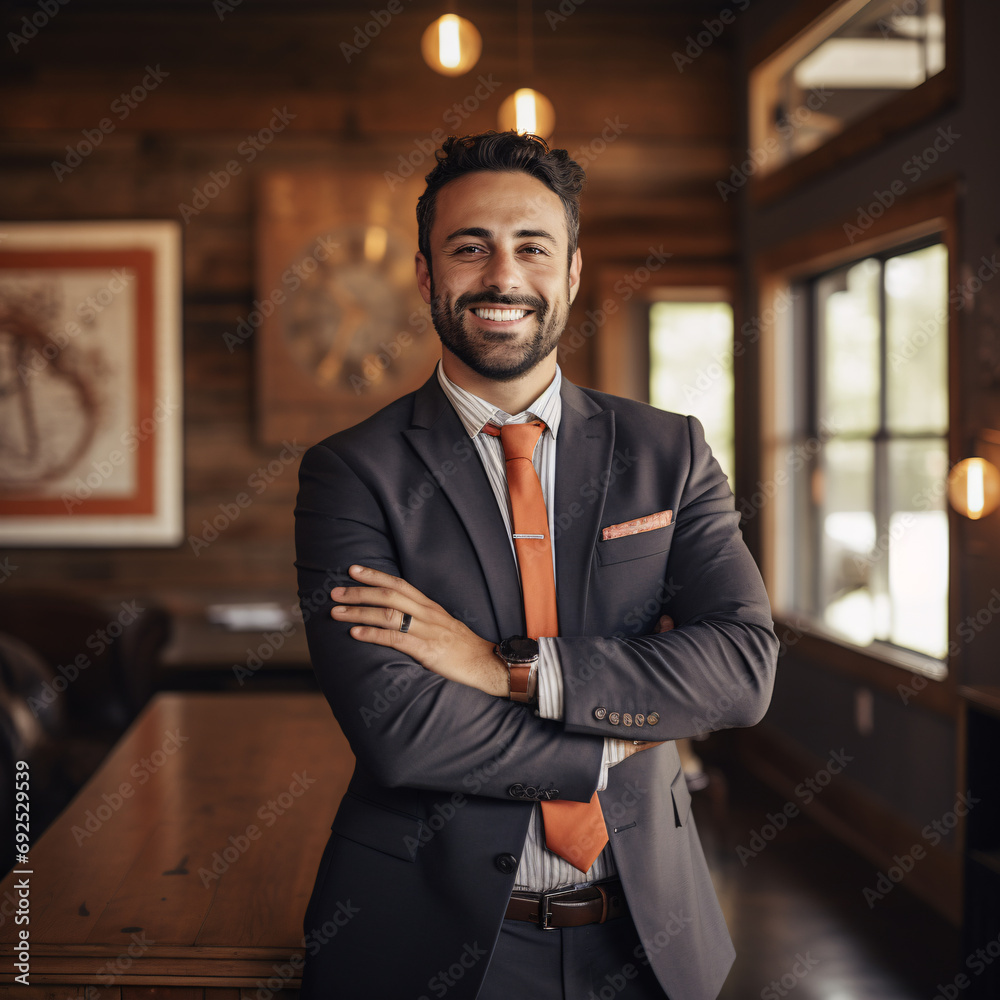 business man wears suit, looking good and charming. Wearing suit can ...
