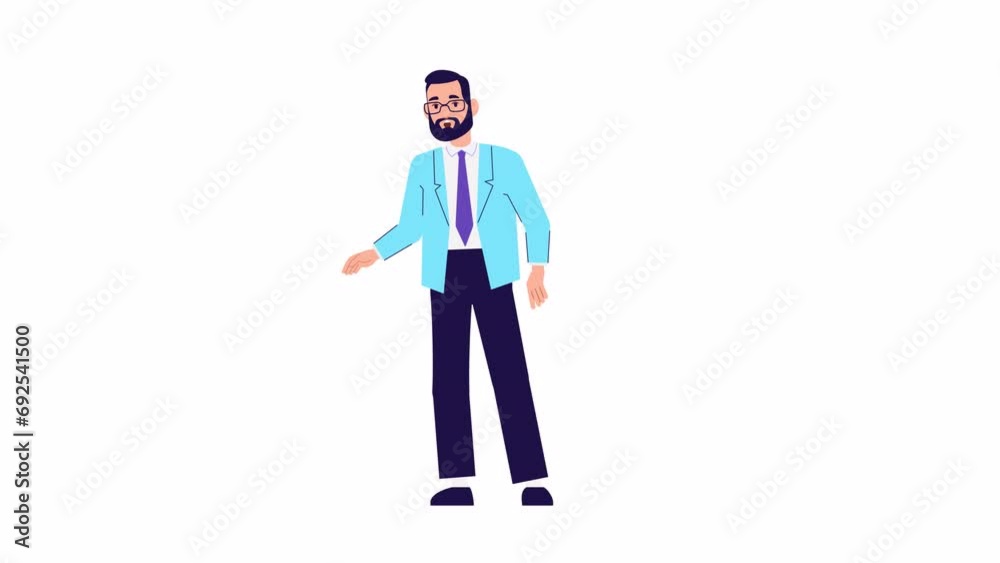 lip syncing Facial Animation for narration. male character businessman ...