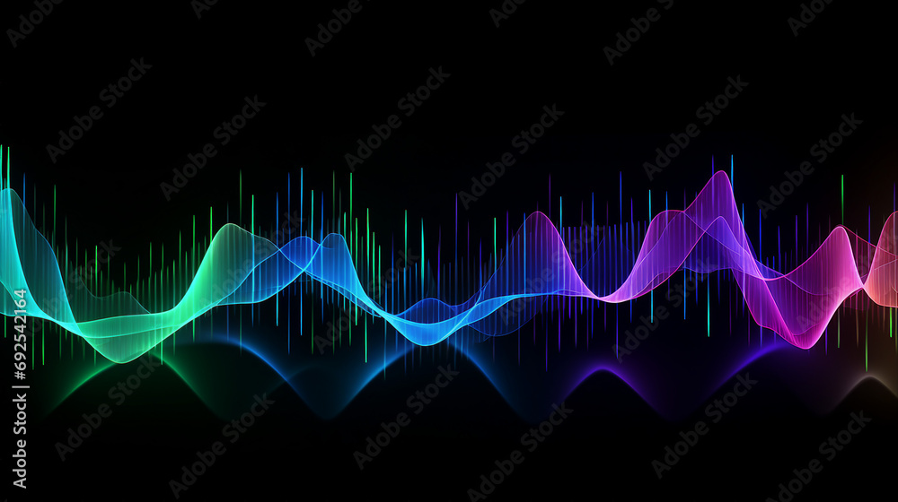 Vibrant Purple Sound Wave Equalizer: Abstract Motion Graphic ...