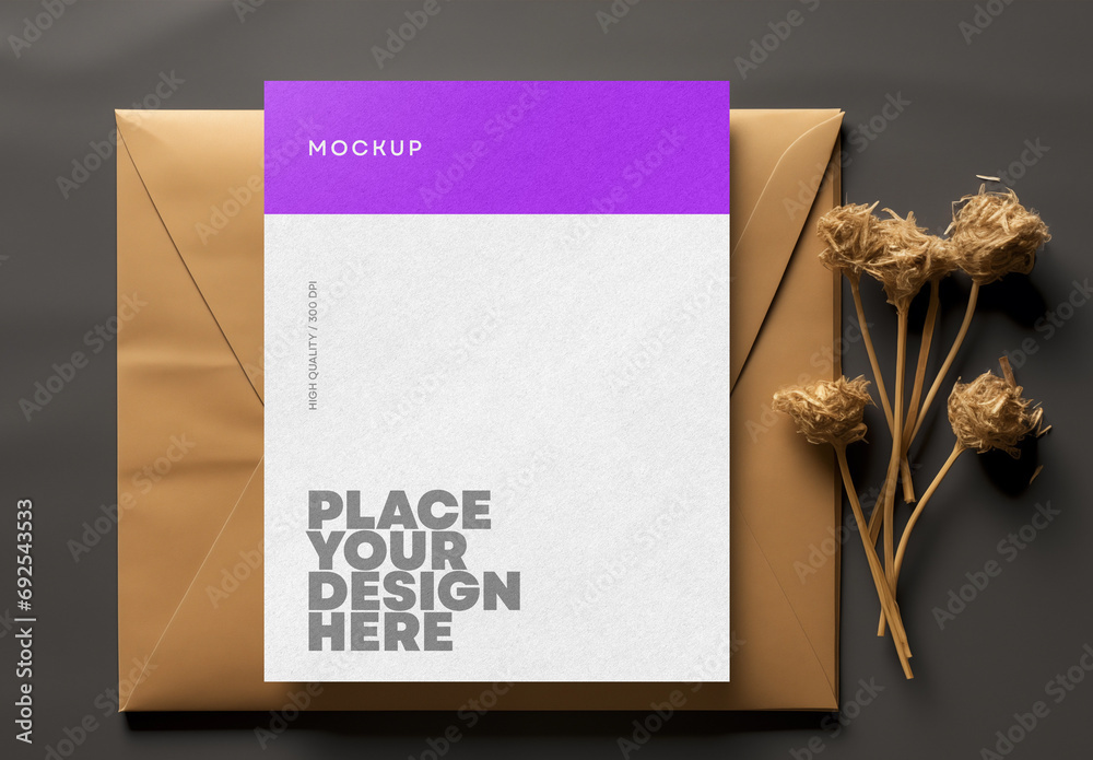 Letterhead, Poster, A4 Paper, Flyer Mockup Generated With AI Stock ...