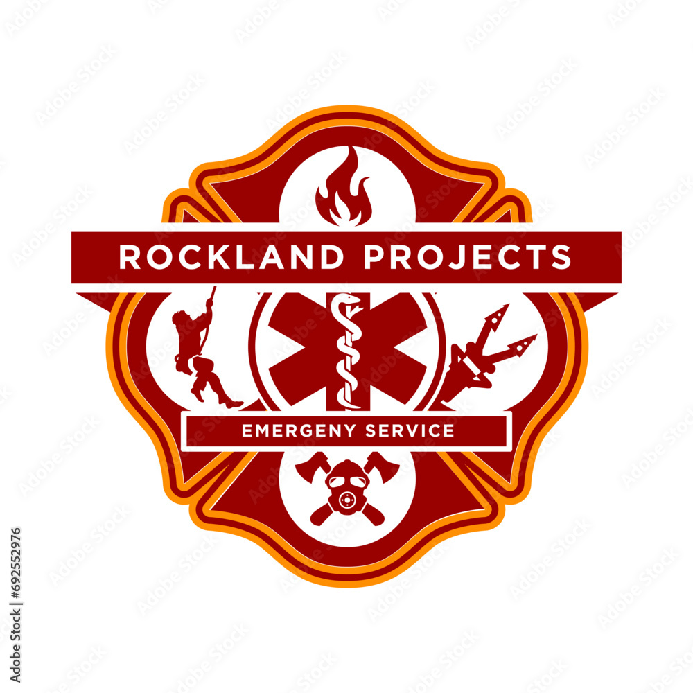 Emergency Service Logo Modern Design Stock Vector | Adobe Stock