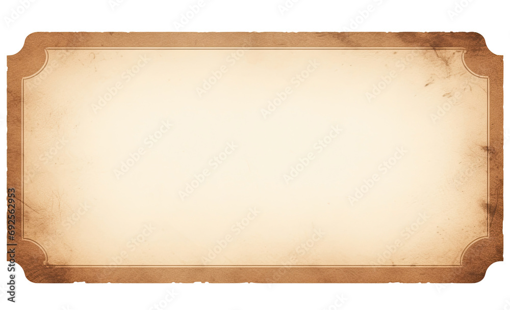 Blank vintage label isolated on transparent background Stock ...