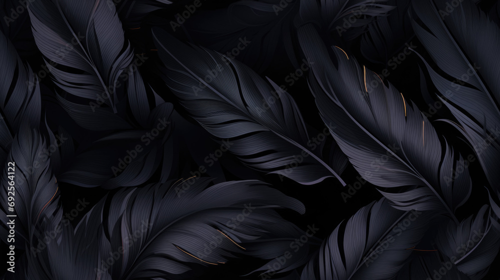 black feathers background, tiled background as loop and pattern ...
