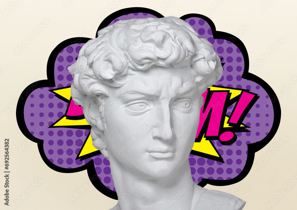 human roman sculpture sunglasses flowers bloom text box emotional ...