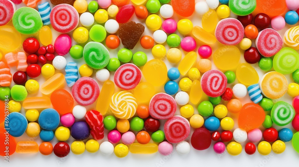 fruity mix candy food illustration chewy hard, caramel marshmallow ...
