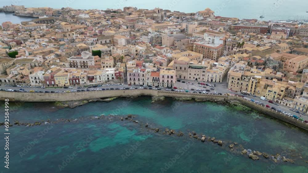 Syracuse, Sicily, Ortigia island, Etna volcano, UNESCO Italy. Europe ...