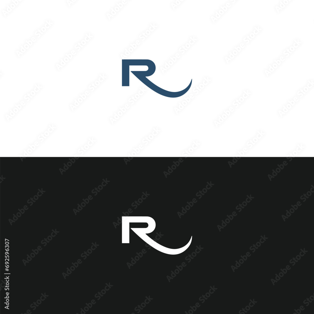 R letter logo, Letter R logo, R letter icon Design with black ...