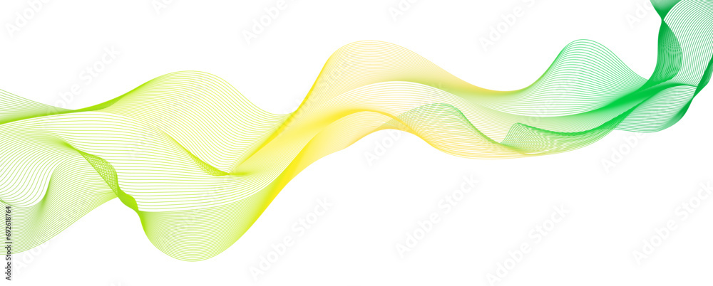 Abstract guilloche line pattern in yellow green color isolated on ...
