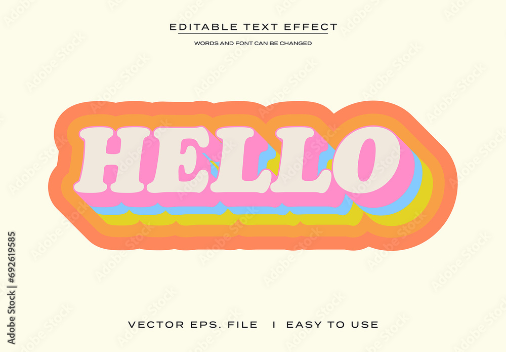 Layers of Different Colors Text effect Stock Template | Adobe Stock