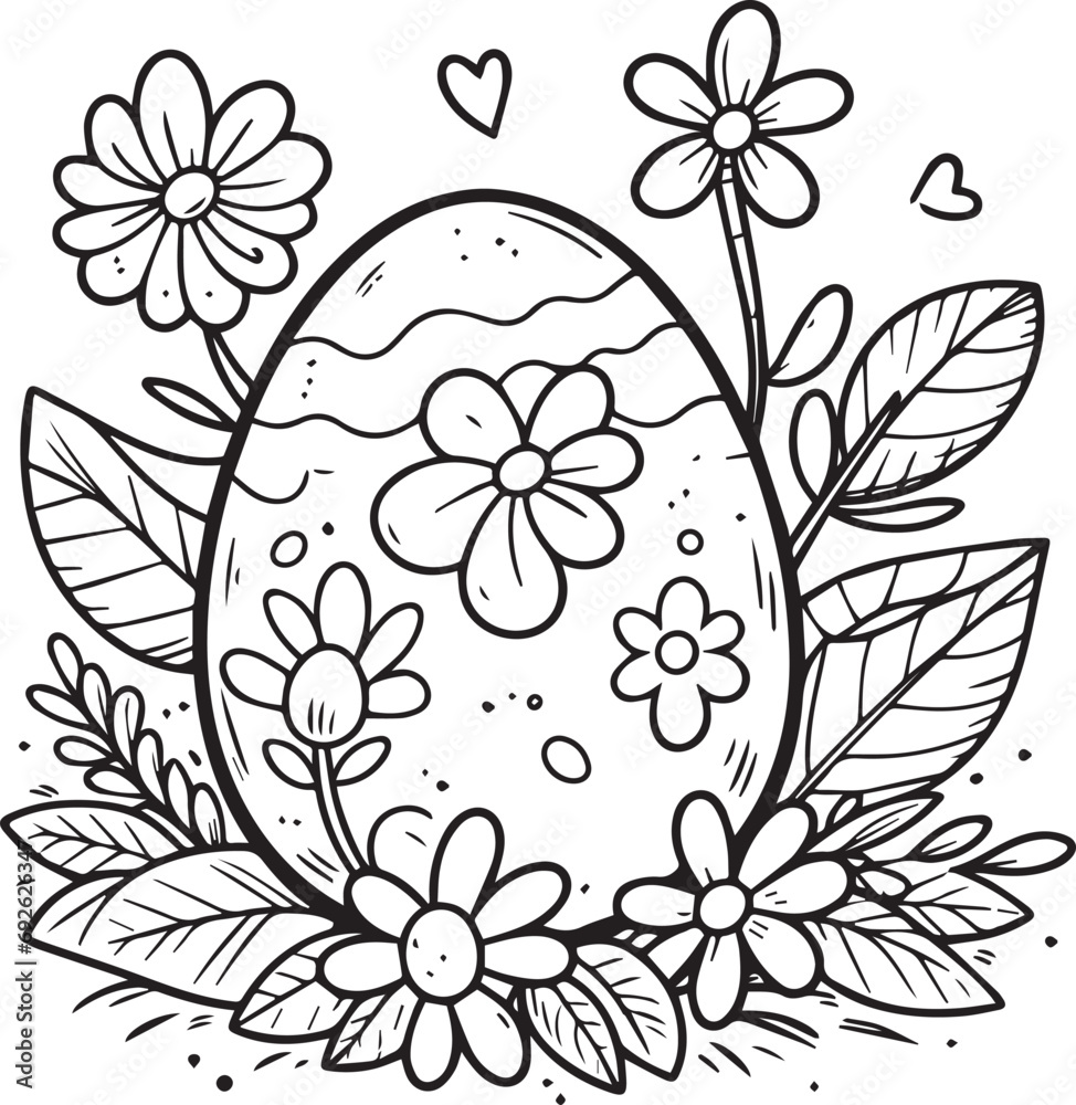 Egg-citing Garden Rabbit printable easter coloring pages pdf Blooms ...