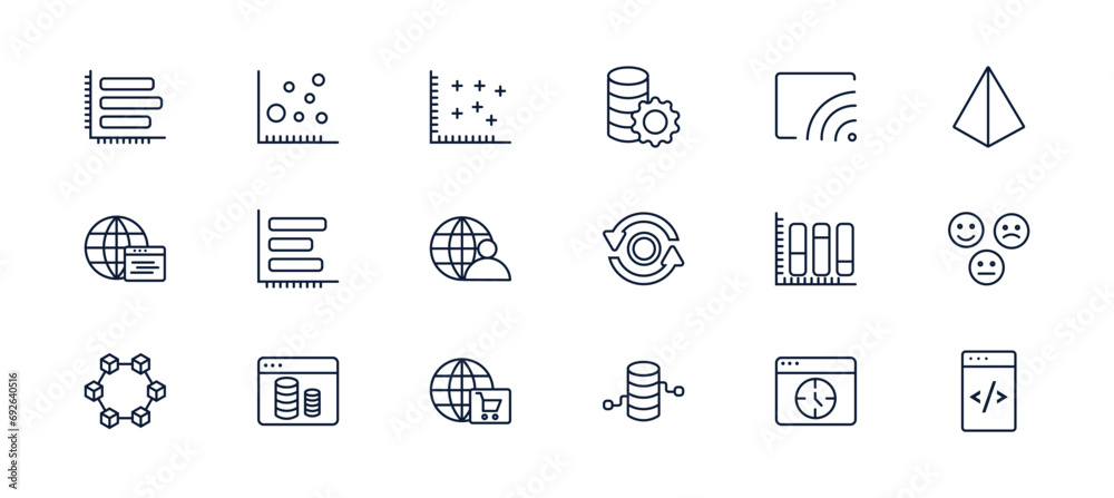 outline icons set from user interface concept. editable vector such as ...