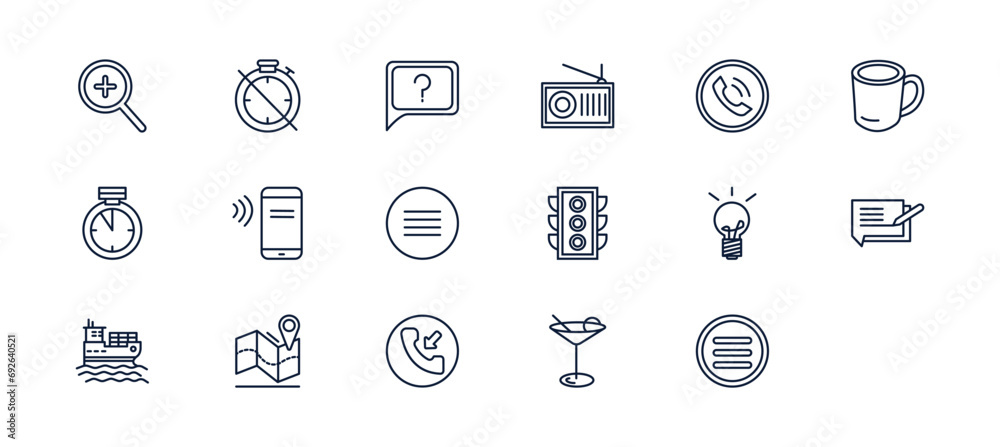 outline icons set from ultimate glyphicons concept. editable vector ...