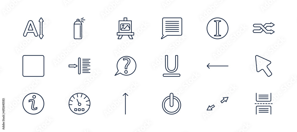 outline icons set from user interface concept. editable vector such as ...