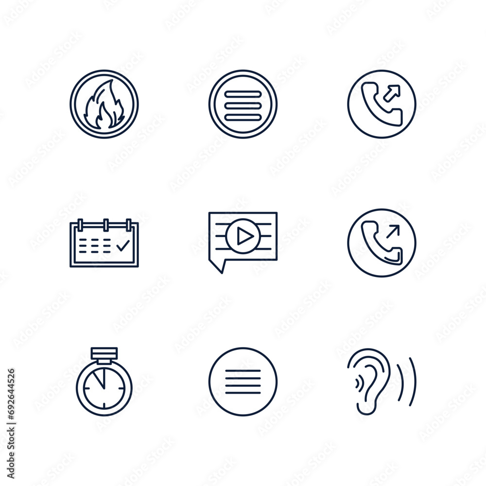 outline icons set from ultimate glyphicons concept. editable vector ...