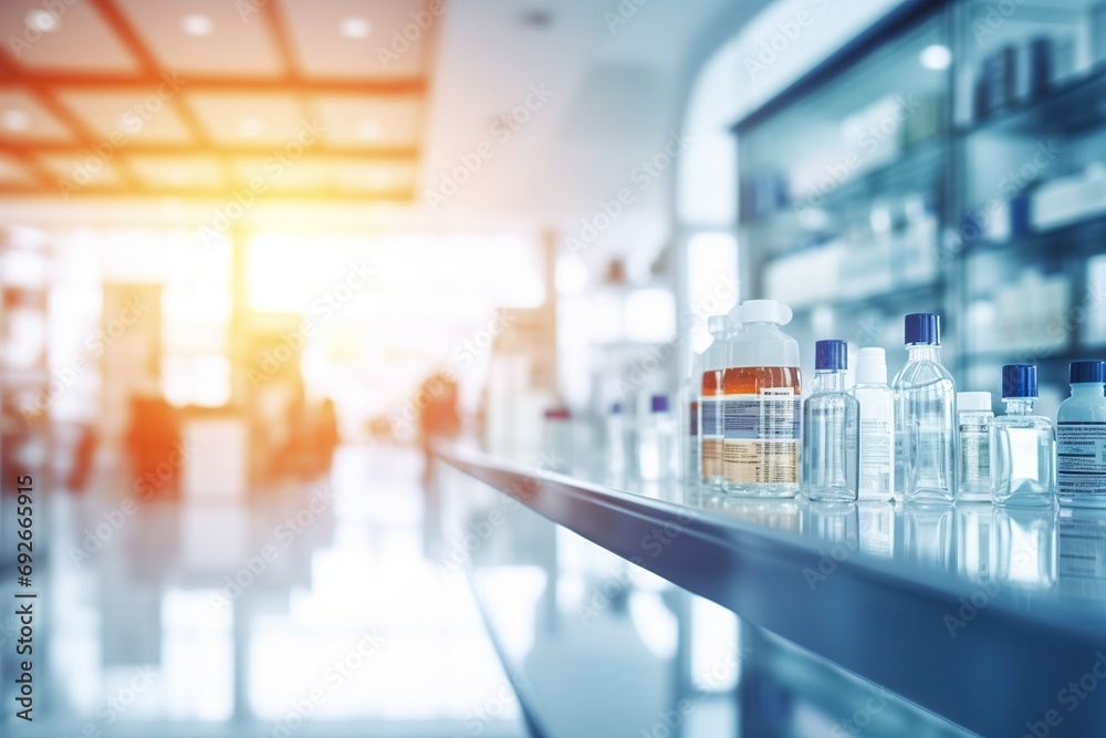 Pharmacy Pulse Blurred Background Immerses Viewers in the Dynamic Realm ...