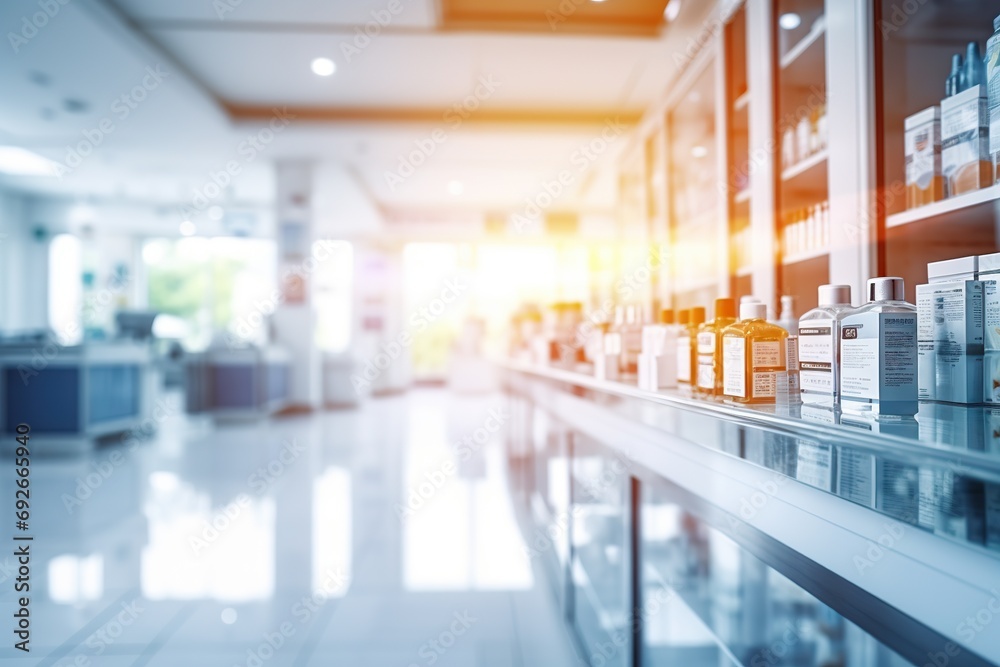 Pharmacy Pulse Blurred Background Immerses Viewers in the Dynamic Realm ...