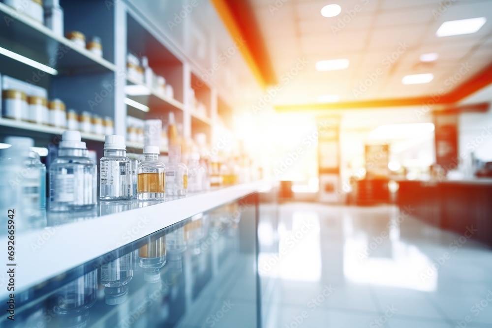 Pharmacy Pulse Blurred Background Immerses Viewers in the Dynamic Realm ...