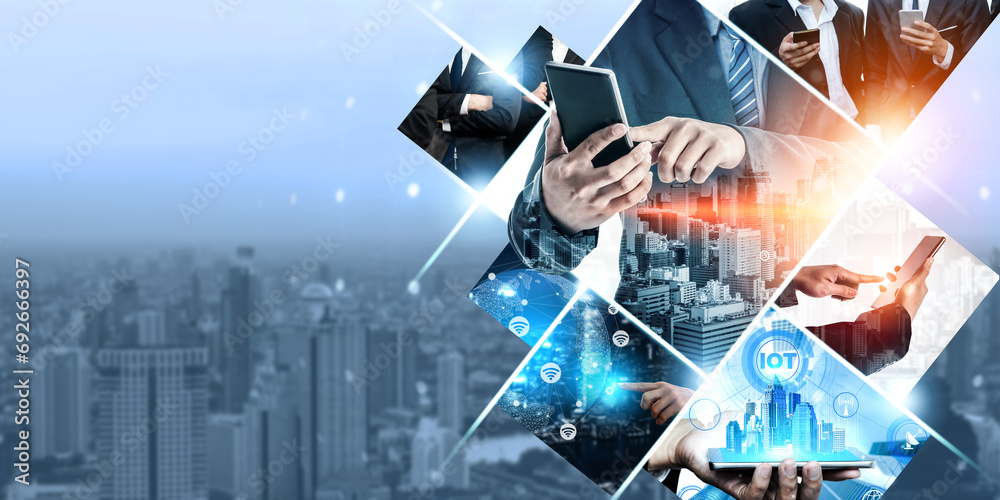 Communication technology , smart connection IOT and people network ...