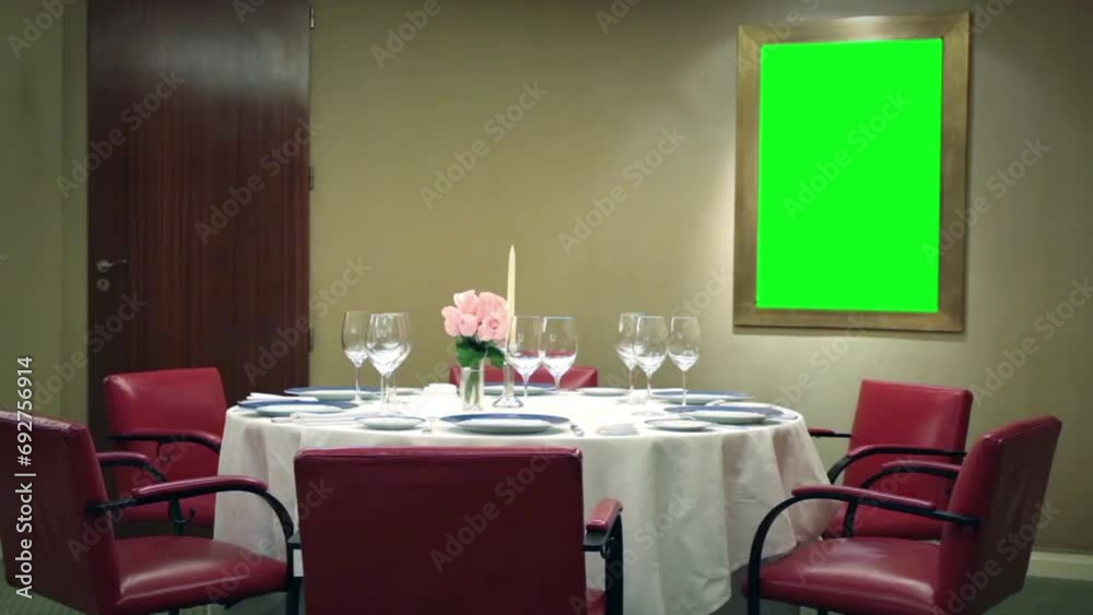 Fancy Table and Picture Frame Green Screen. Zoom In. You can replace ...