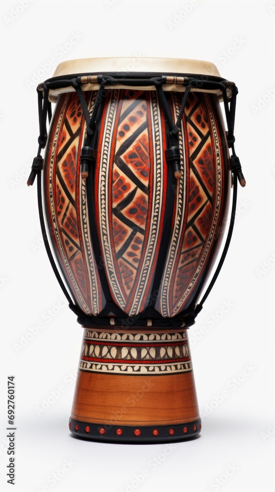 Darbuka drum on white background. Traditional percussion musical ...