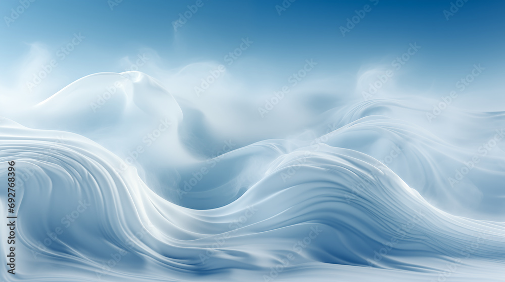 Winter snow hills wavy abstract background for copy space text. Blue ...