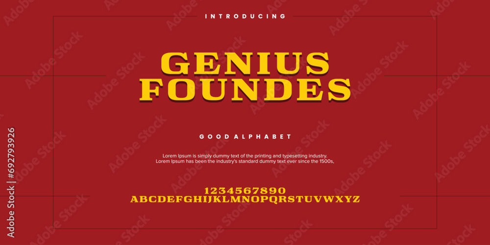 Genius Foundes Modern minimal abstract alphabet fonts. Typography ...